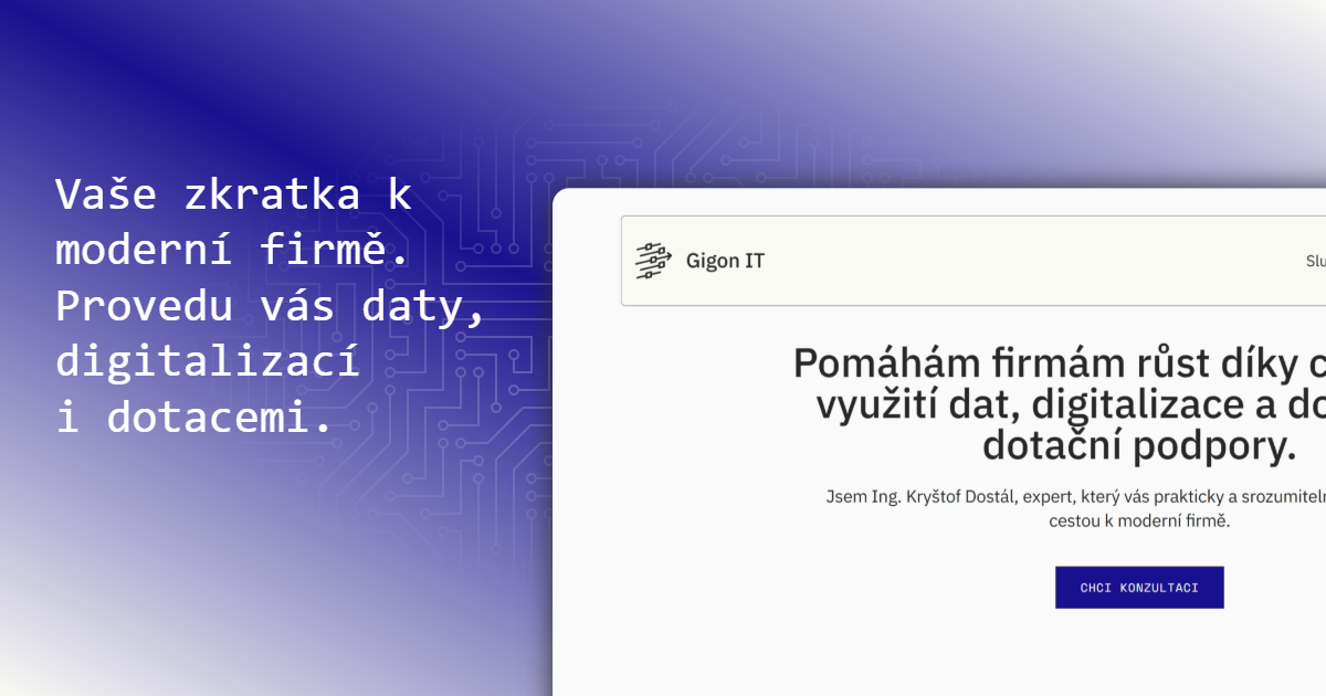 Gigon IT - IT a datové služby | Kryštof Dostál